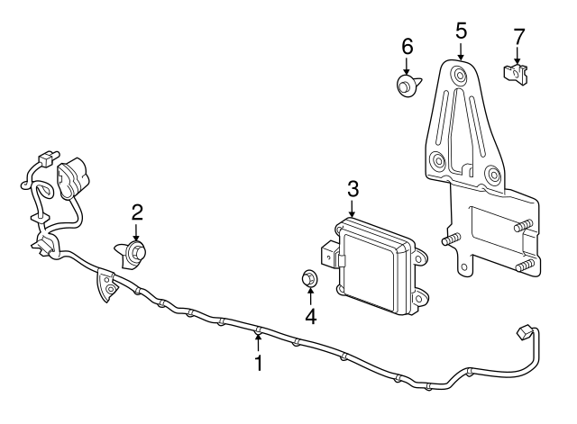 2018-2019 Chevrolet Traverse Front Object Alarm Sensor Wiring Harness ...