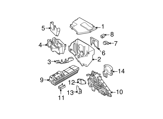 61-14-9-138-830 - Power distribution box, rear 2006-2010 BMW ...