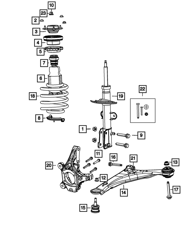 2001-2019 Mopar Camber Adjustment Bolt Kit 5013687AB | Mopar Estores