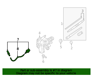 2021-2023 Nissan Rogue Washer Nozzle 28972-6RR0A | Nissan Parts Central