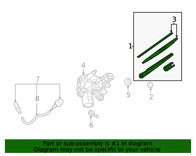 28780-4CC0A - Wiper Arm Assembly 2023-2024 Nissan Rogue | Nissan Parts ...