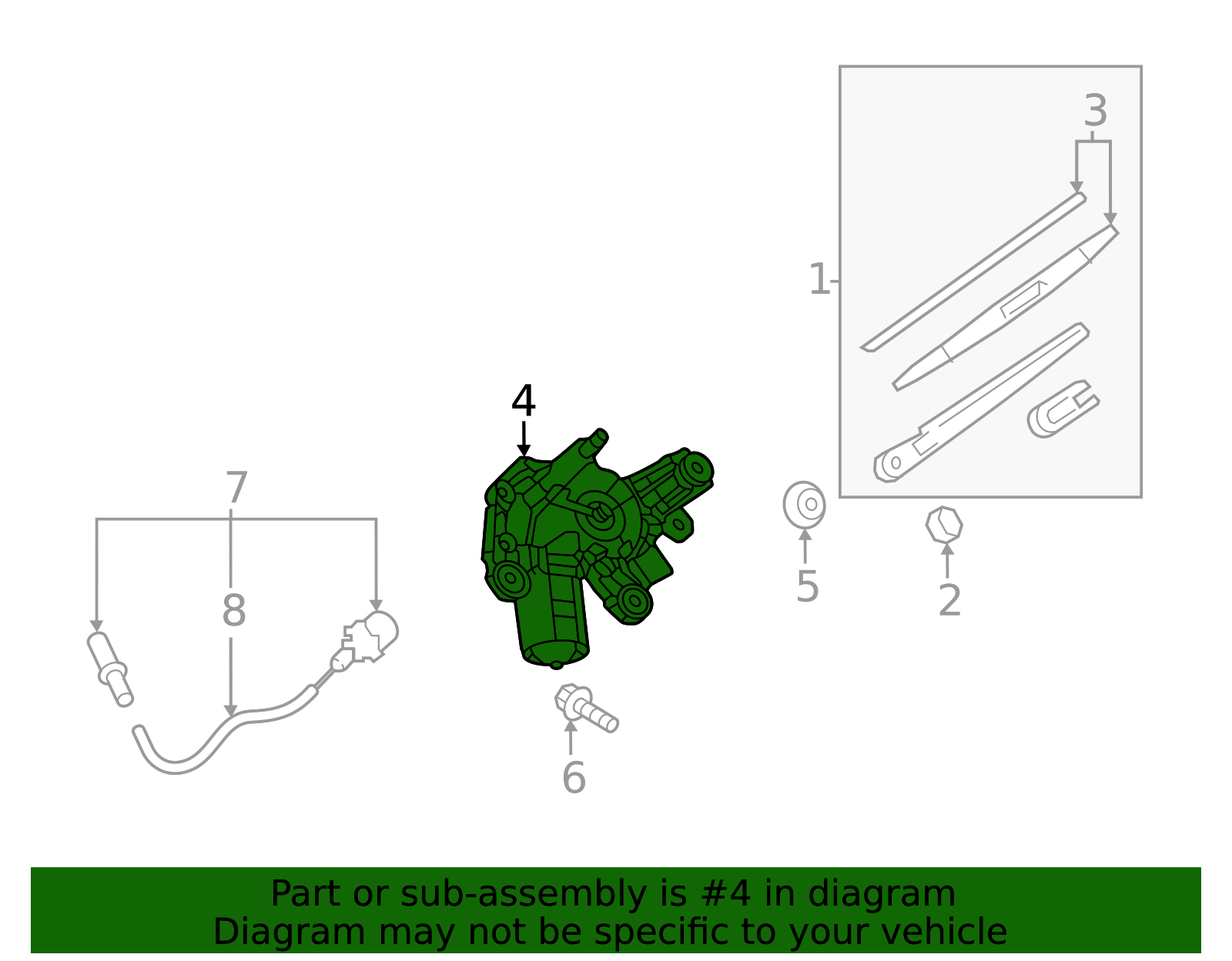 28710-6RR0A - Back Glass Wiper Motor 2021-2025 Nissan | Nissan Parts ...