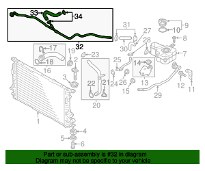 4H0-121-081-S - Engine Coolant Pipe 2012-2016 Audi A8 Quattro ...