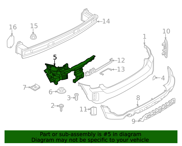 51-12-7-389-358 - Bumper Cover Support Rail 2017-2023 Mini Cooper ...