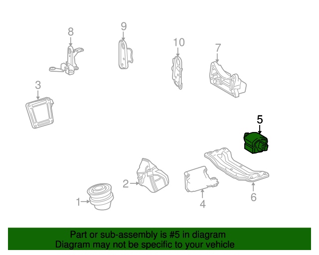 Genuine Trans Mount for 2007-2018 Mercedes-Benz | OEM Part# 212-240-10 ...