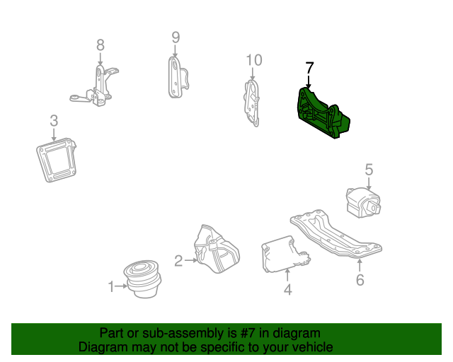 2008-2015 Mercedes-Benz Rear Bracket 204-242-00-40 | AutoNationParts.com