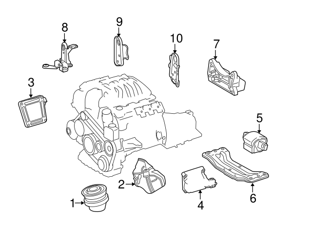 2008-2015 Mercedes-Benz Rear Bracket 204-242-00-40 | AutoNationParts.com