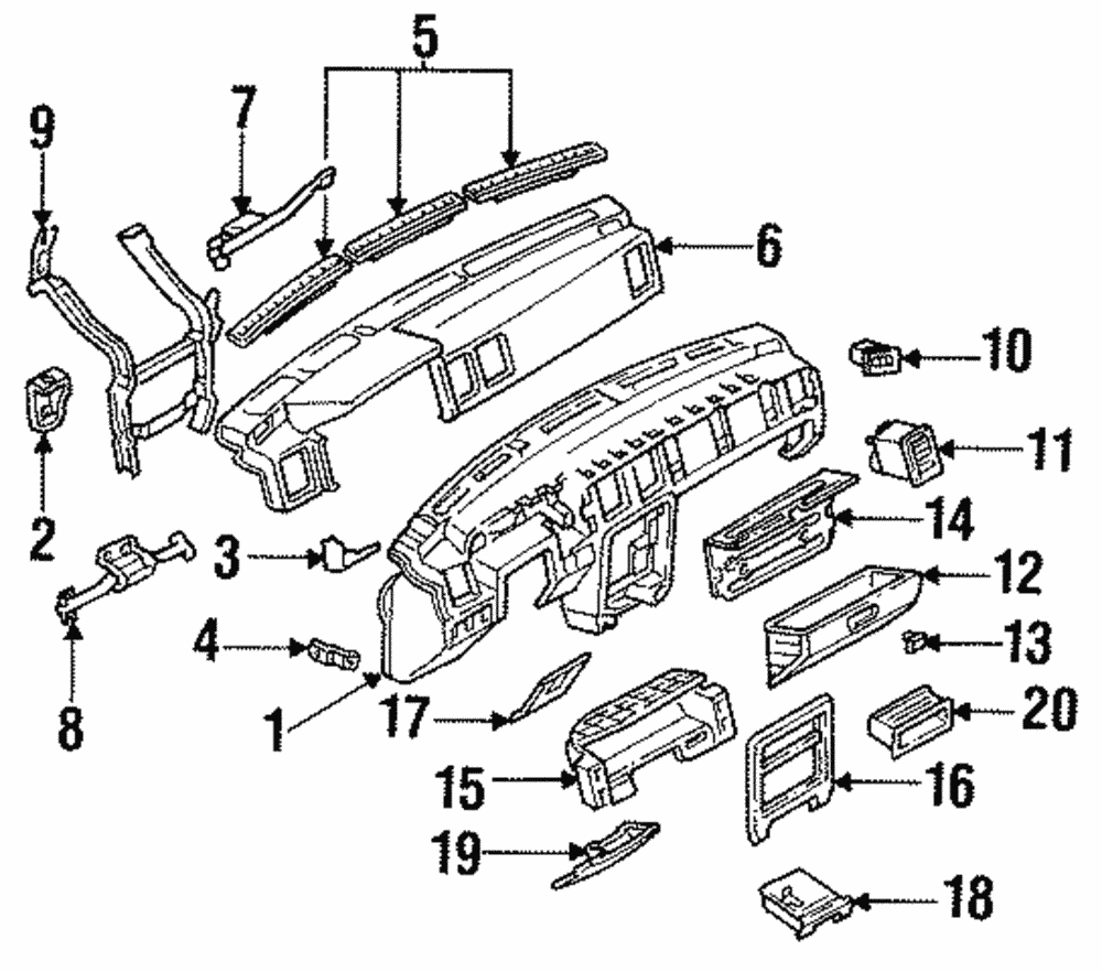 1987-1989 Nissan Stanza Bezel 68260-D4001 | Nissan Automotive Parts