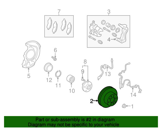 Toyota 2004-2010 Toyota Disc Brake Rotor Front 43512-08040 | Toyota Parts