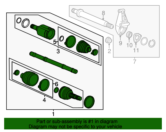 Front Driver Side Half-Shaft Assembly 42758441 | GMPartsDirect.com