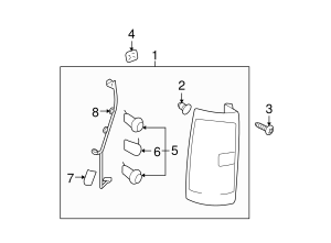 2007-2014 GM Tail Lamp Retainer 11562160 | Auto Parts Express