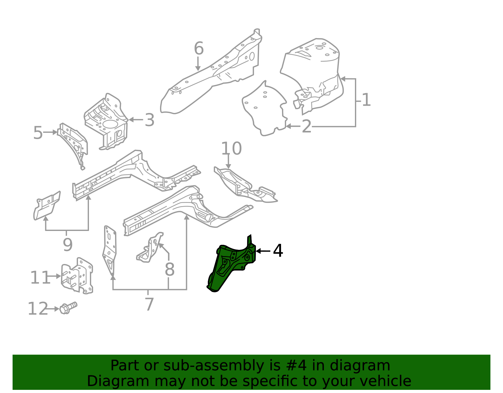2018-2025 Nissan Rail Assembly Outer Support G51C9-5RLMA | Nissan Parts ...