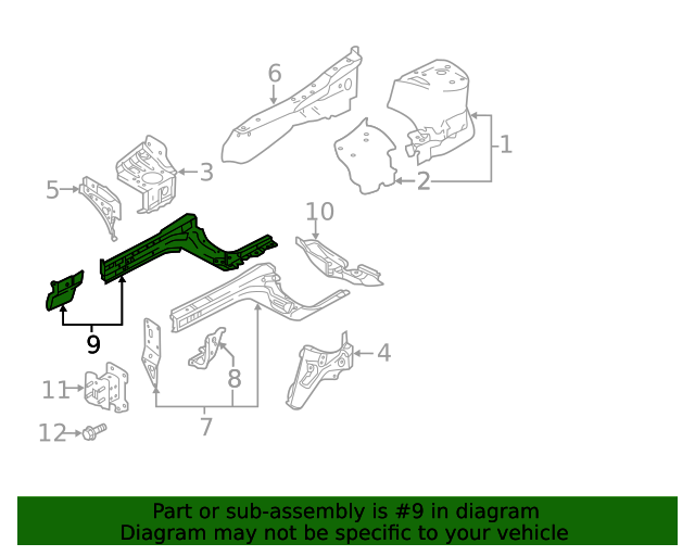 2018-2019 Nissan Kicks Outer Rail - Driver's Side (LH) G5131-5RLMA ...