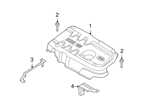 Engine Appearance Cover for 2008 Kia Rio | Kia Automotive Parts