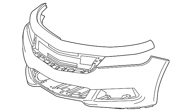 2014-2020 Chevrolet Impala Front Upper Bumper Cover 22990036 GM ...