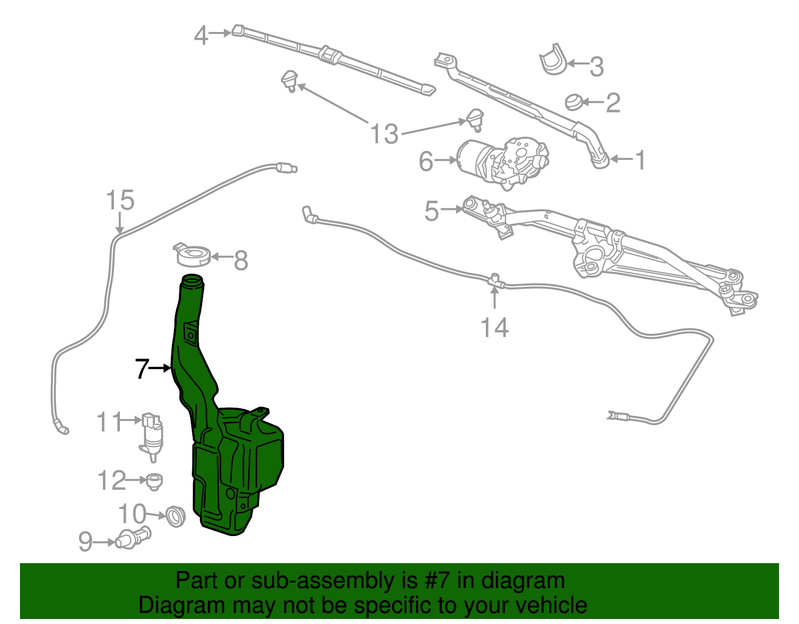 2014-2019 GM Washer Reservoir 23283669 GM | GMPartsDirect.com