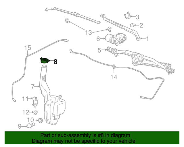 2008-2025 GM Windshield Washer Fluid Reservoir Cap 13227300 GM ...