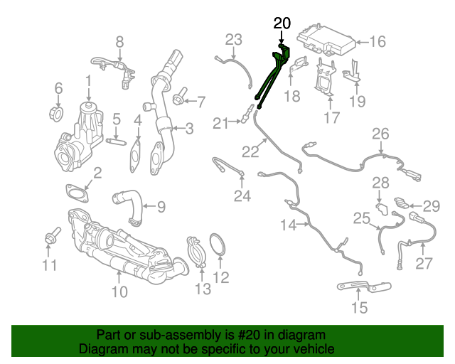 Genuine OEM Ford Part - Diesel Particulate Sensor GK4Z-5L239-A ...