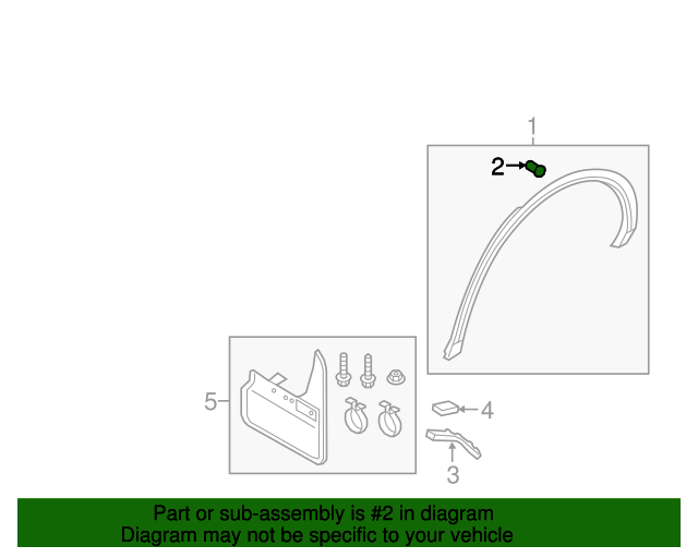 WHT-008-801 - Wheel Opening Molding Clip 2018-2024 Audi | Euro Parts 4 Less