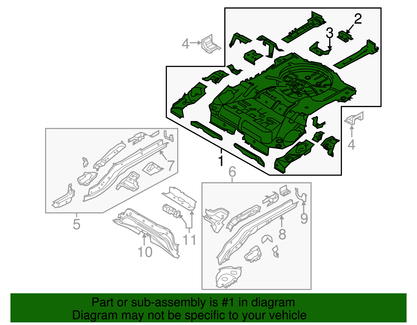 CV6Z-7811215-A - Floor Pan Assembly 2013-2019 Ford | Ford Parts Direct