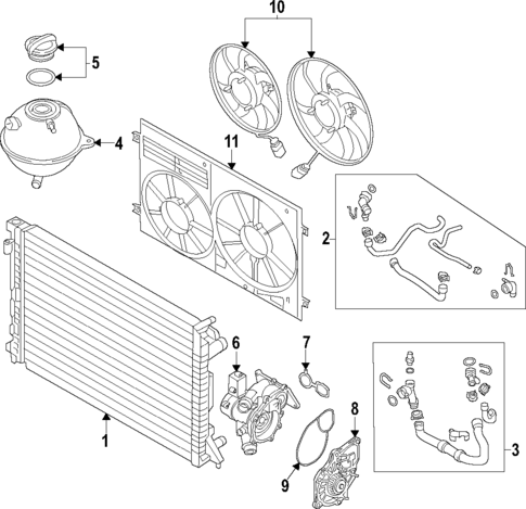Cooling System for 2021 Volkswagen Tiguan | OEM Parts Online