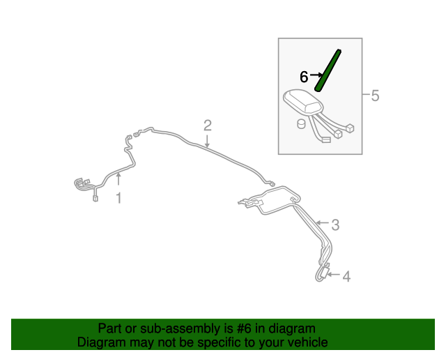 86309-02090 - Radio Antenna Mast 2009-2015 Toyota | AutoNationParts.com