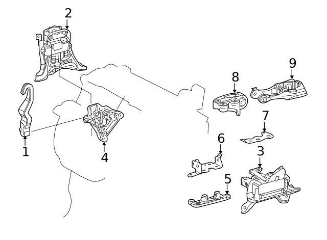 2019-2021 Lexus UX200 Engine Mount Brace 12318-F2010 | AutoNationParts.com