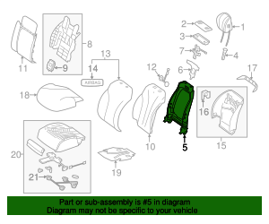 000-910-05-09 - Seat Back Frame 2014-2020 Mercedes-Benz | Mercedes-Benz ...