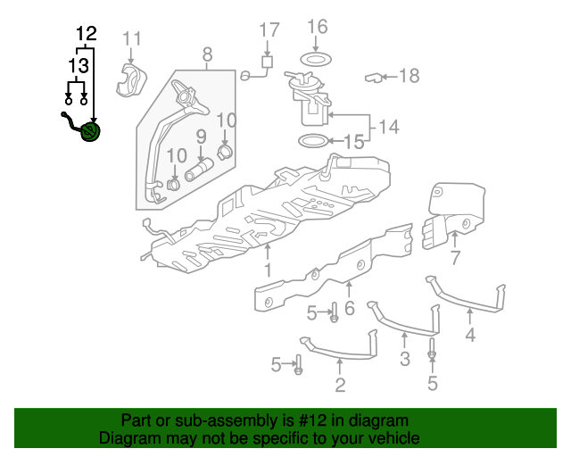 2004-2013 GM 2004-2013 Chevy/GMC/Cadillac/Buick/Saturn Fuel Tank Filler ...
