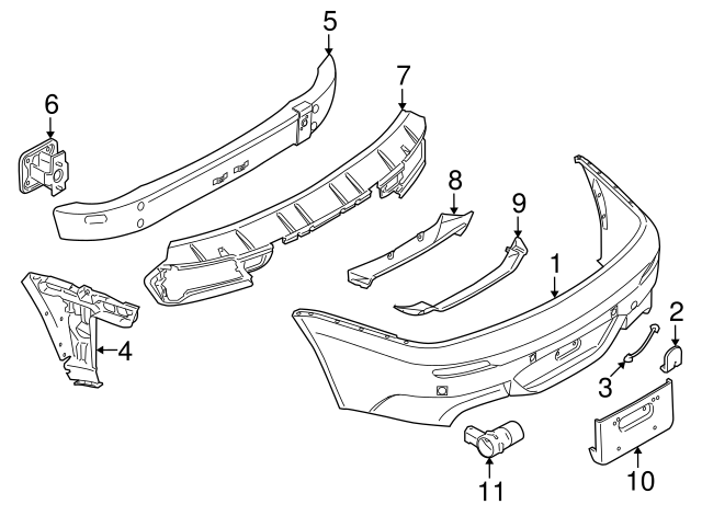 51127899501 - 2006-2010 BMW M6 Bumper Cover (51-12-7-899-501) | BMW of ...