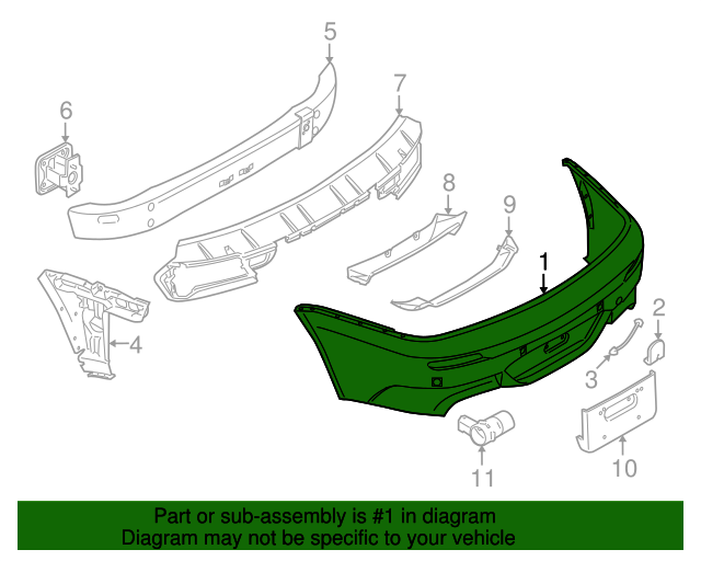 51127899501 - 2006-2010 BMW M6 Bumper Cover (51-12-7-899-501) | BMW of ...