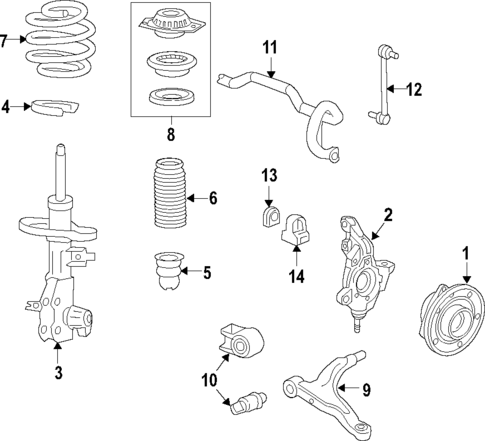 Front Suspension for 2019 Cadillac XT4 | GM Parts Center