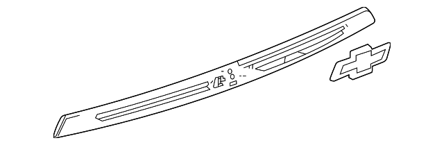 2021-2022 Chevrolet Black Ice Chrome Rear Closure Center Applique ...