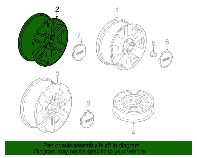 2014-2017 GMC Terrain 18x7-Inch Wheel 22739446 GM | GMPartsDirect.com