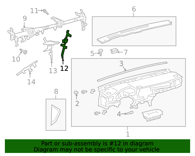 2019-2022 Toyota Avalon Lower Brace 55307-07050 | Toyota Parts Center