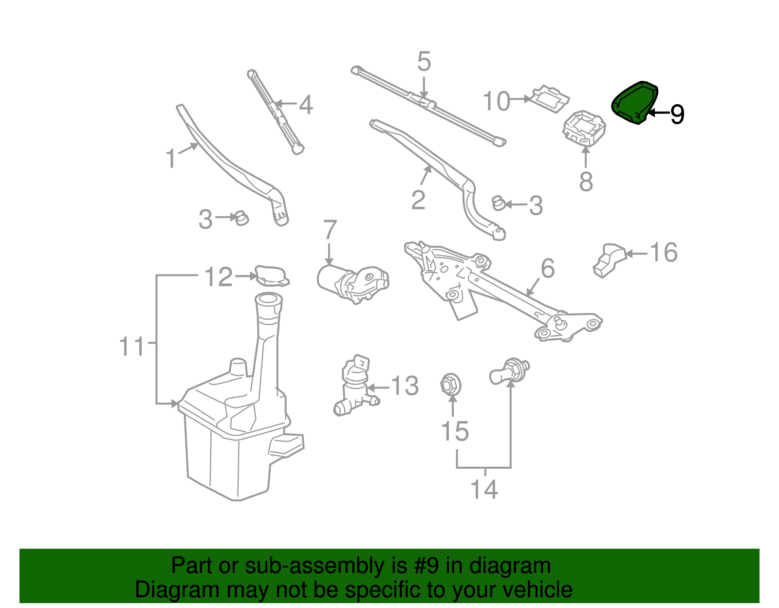 89943-60010 - Rain Sensor Cap 2005-2012 Toyota Avalon | Group 1 Auto Parts