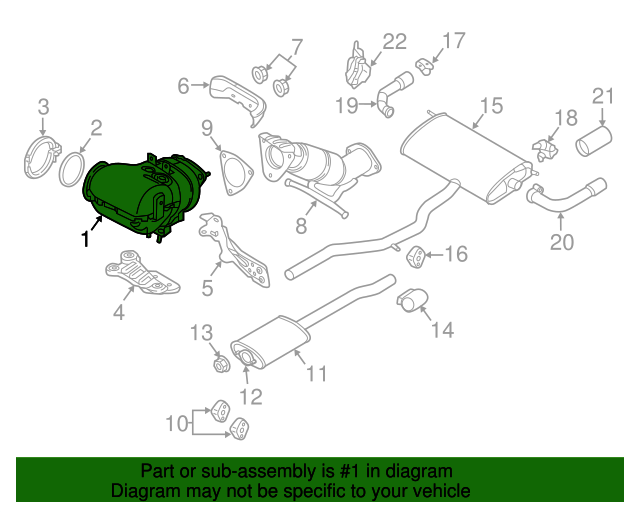 2016-2020 Volvo Catalytic Converter 36012663 | TascaParts.com