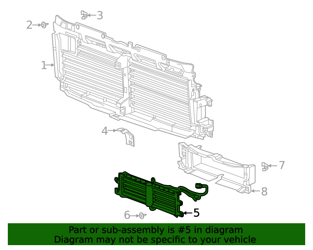 2020-2023 GM (Replaces 85587822) Shutter 87830734 GM | GMPartsDirect.com