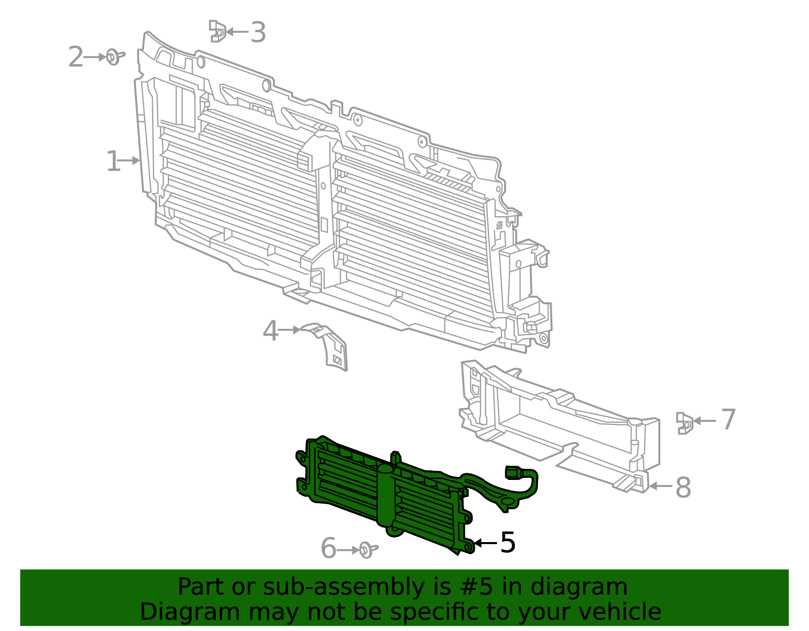 87830734 - Radiator Shutter Assembly 2020-2024 GM | GMPartsNow