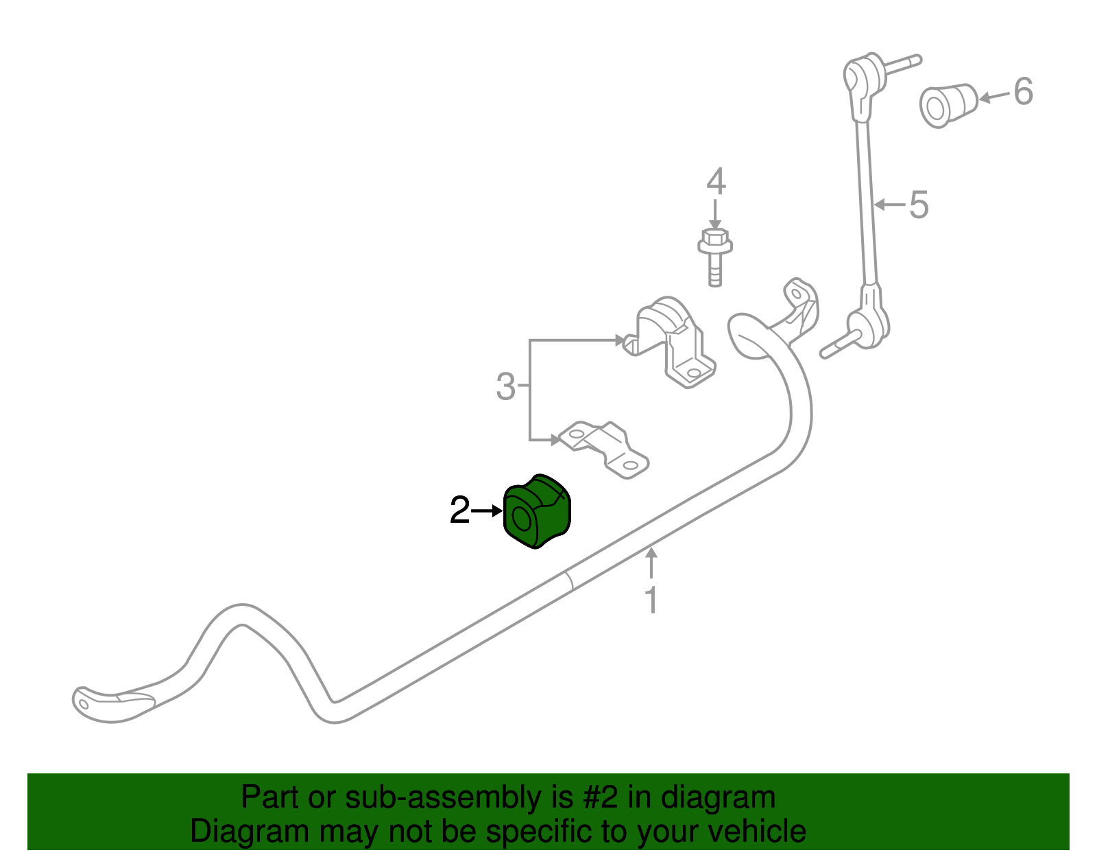 DG1Z-5484-B - Stabilizer Bar Bushing 2013-2019 Ford | Ford OEM Parts Direct