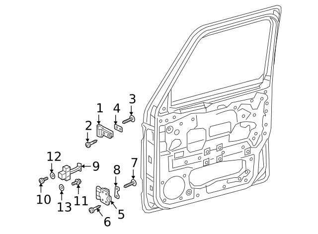 463-720-43-03 - Door Hinge 2019-2023 Mercedes-Benz | AutoNationParts.com