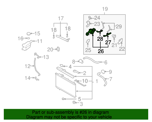 2007-2009 Hyundai Santa Fe Thermostat Housing 25620-3E200 | OEM Parts ...