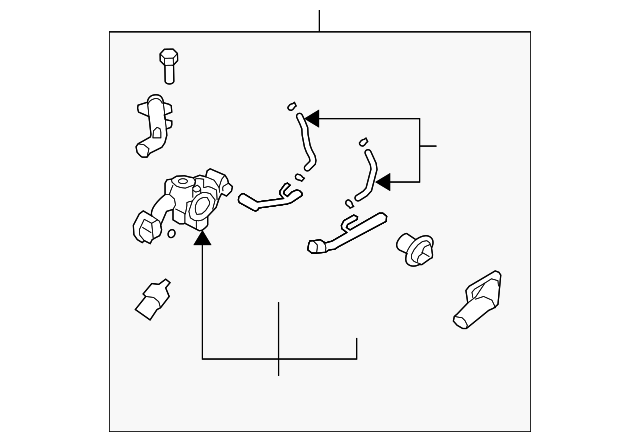2007-2009 Hyundai Santa Fe Thermostat Housing 25620-3E200 ...