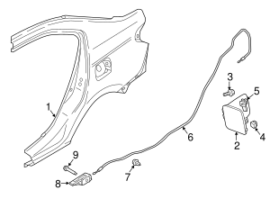 2017-2018 Mitsubishi Mirage G4 Quarter Panel 5301F967 | Mitsubishi ...