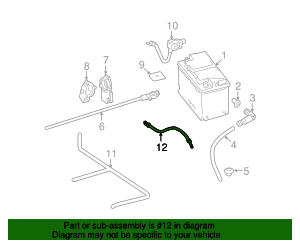 2010-2015 Mercedes-Benz Ground Cable 212-540-00-35 | MB OEM Parts