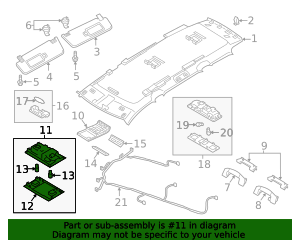 2018-2020 Volkswagen Atlas Map Lamp Assembly 3CN-947-105-DYU | VW ...