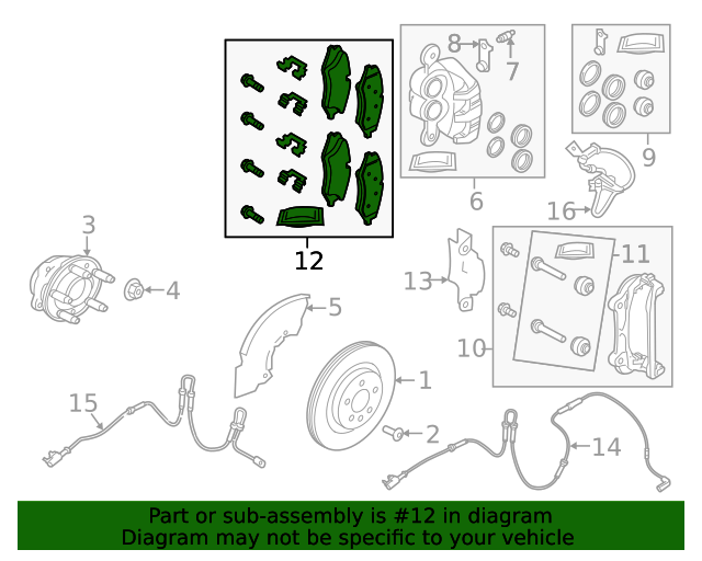 LR162045 - Disc Brake Pad Set 2020-2023 Land Rover | AutoNationParts.com