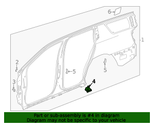 2021-2023 GM Driver Side Body Lock Pillar Lower Filler 84847759 ...