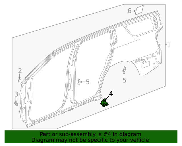 2021-2023 GM Driver Side Body Lock Pillar Lower Filler 84847759 ...