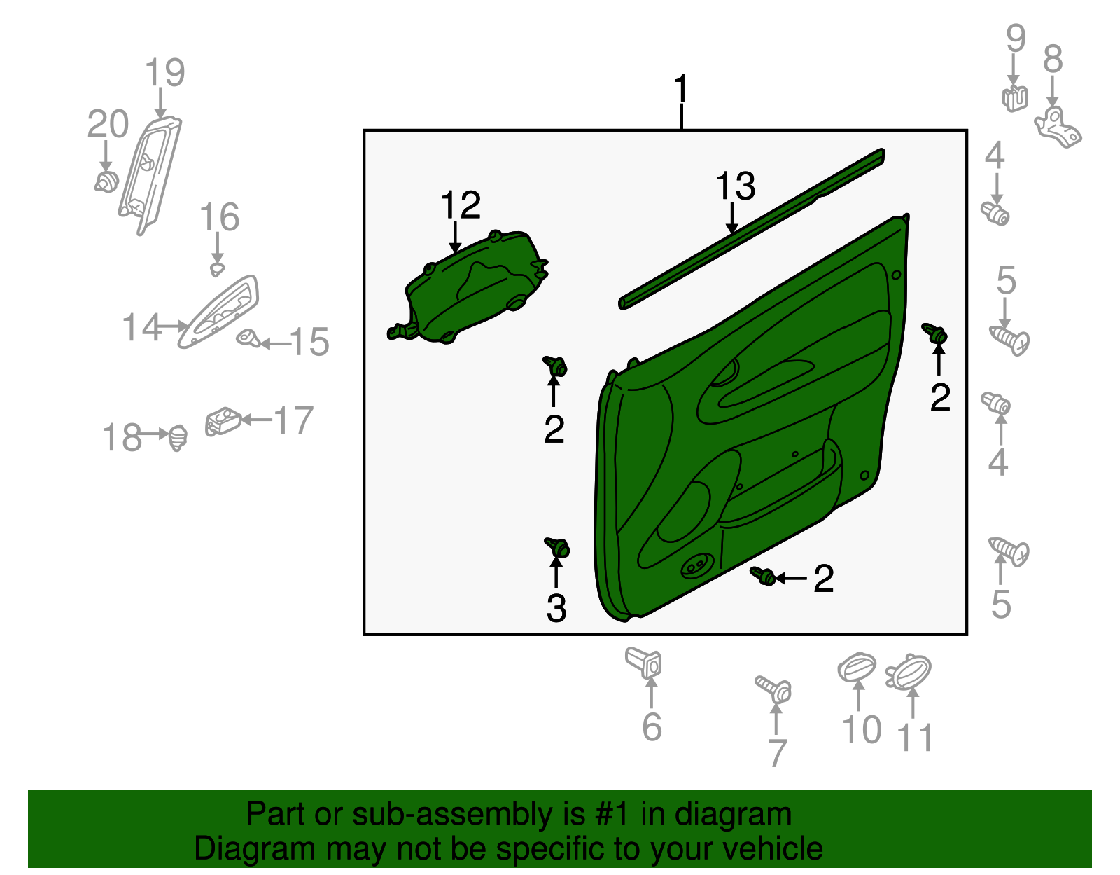 LE51-68-450A-72 - Door Trim Panel 2004-2006 Mazda MPV | Florida Mazda Parts